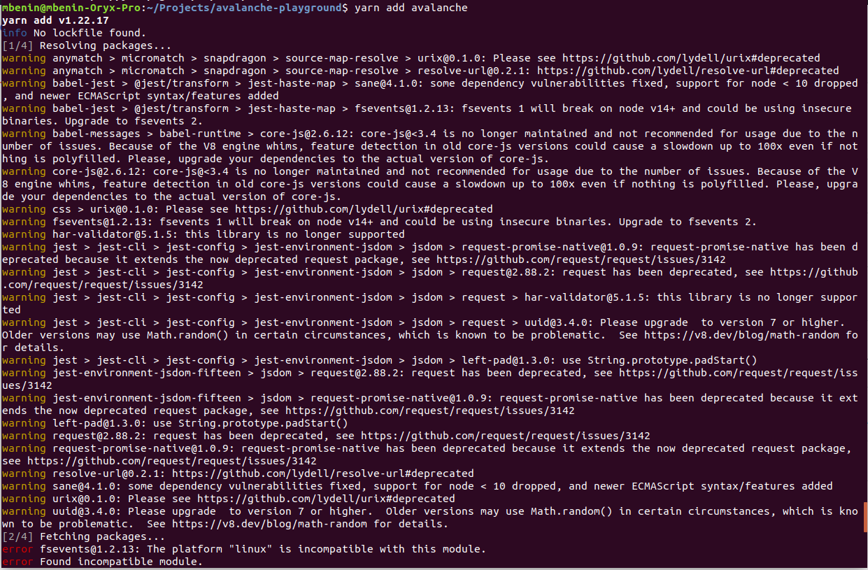 not able to install dependency on non mac os · Issue #457 · ava-labs/avalanchejs · GitHub
