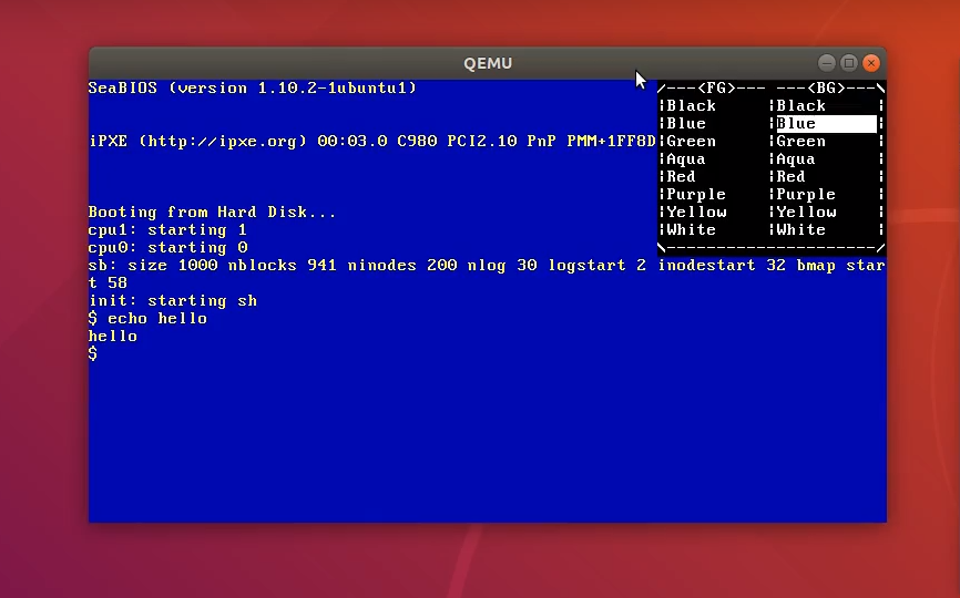 GitHub - dzondraa/xv6_os-colorizing-table: Showing table with colors at the consoles and ...