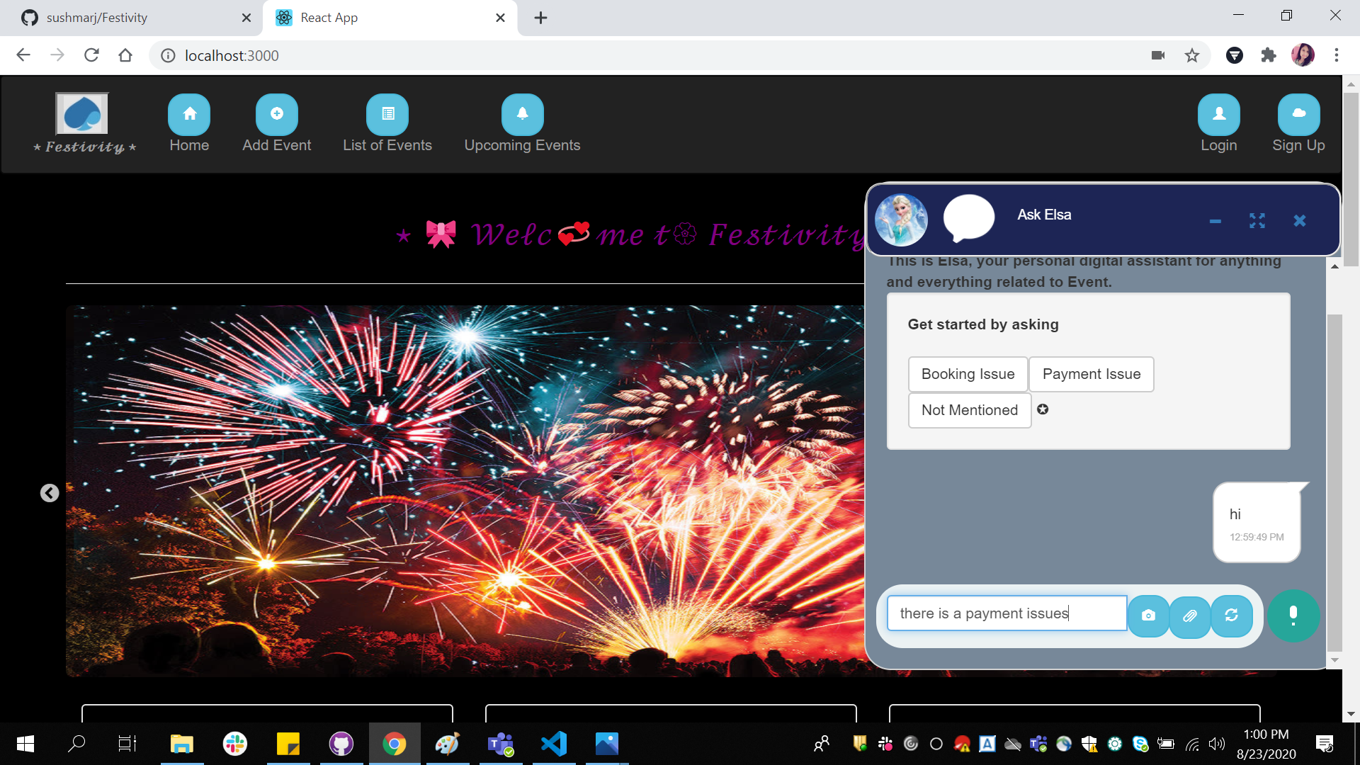 GitHub - sushmarj/Festivity: Developed an Web Application from scratch which contains all Events ...
