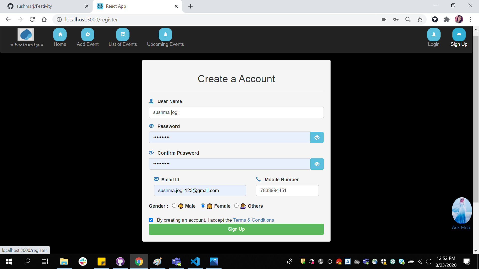 GitHub - sushmarj/Festivity: Developed an Web Application from scratch which contains all Events ...