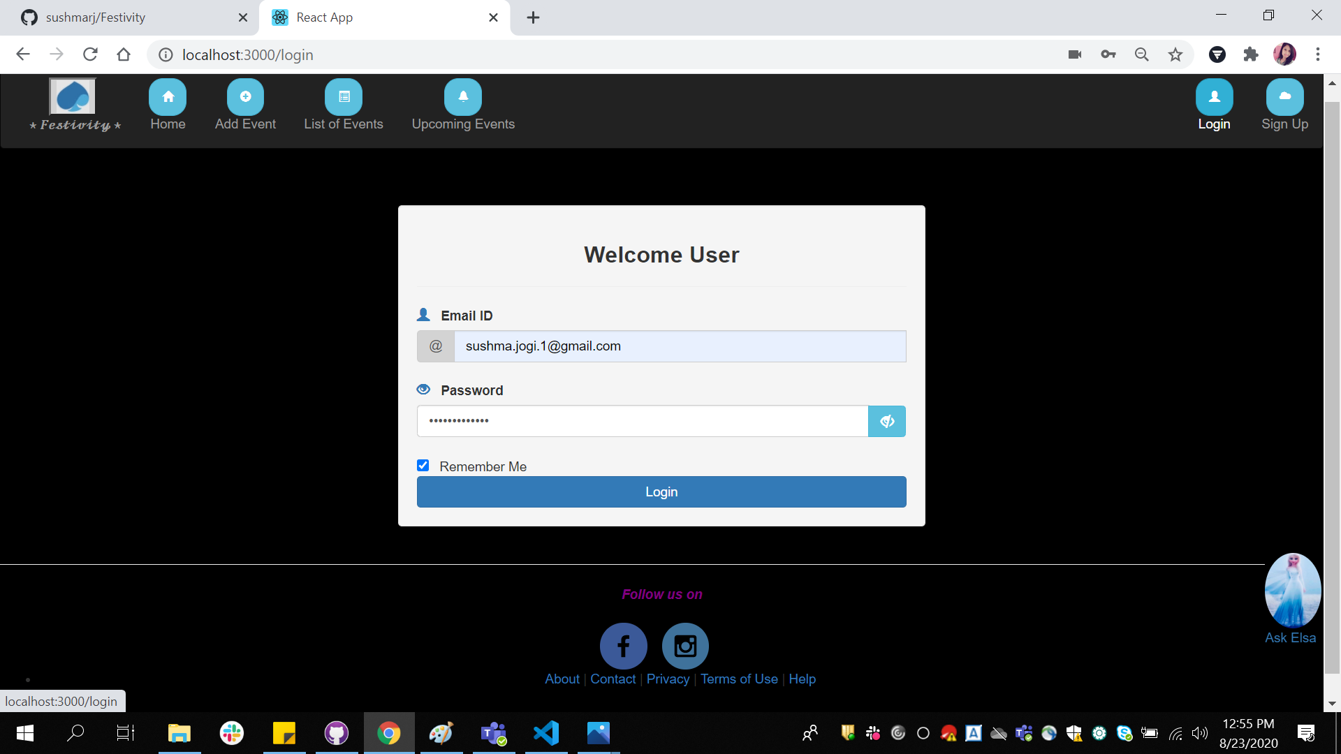 GitHub - sushmarj/Festivity: Developed an Web Application from scratch which contains all Events ...