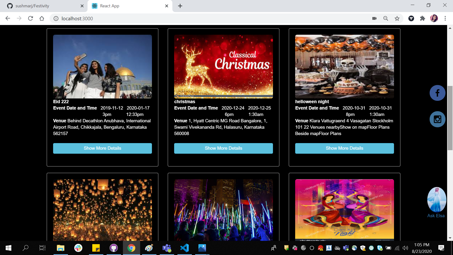 GitHub - sushmarj/Festivity: Developed an Web Application from scratch which contains all Events ...