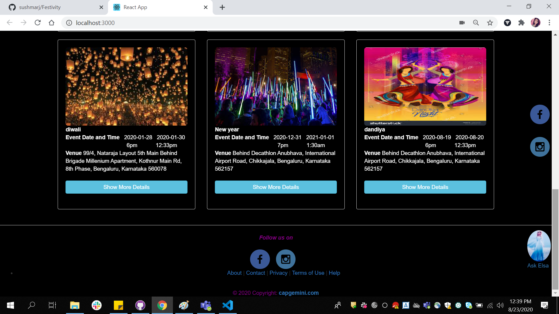 GitHub - sushmarj/Festivity: Developed an Web Application from scratch which contains all Events ...