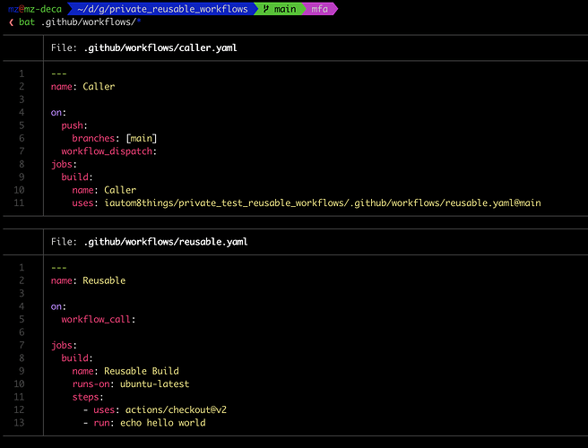 Reusing workflow in private repo (from same repo) · community ...