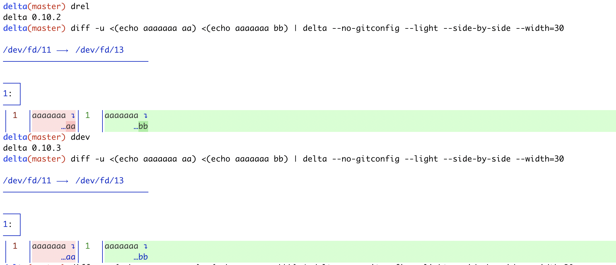 🐛 Regression: incorrect side-by-side colors · Issue #810 · dandavison/delta · GitHub
