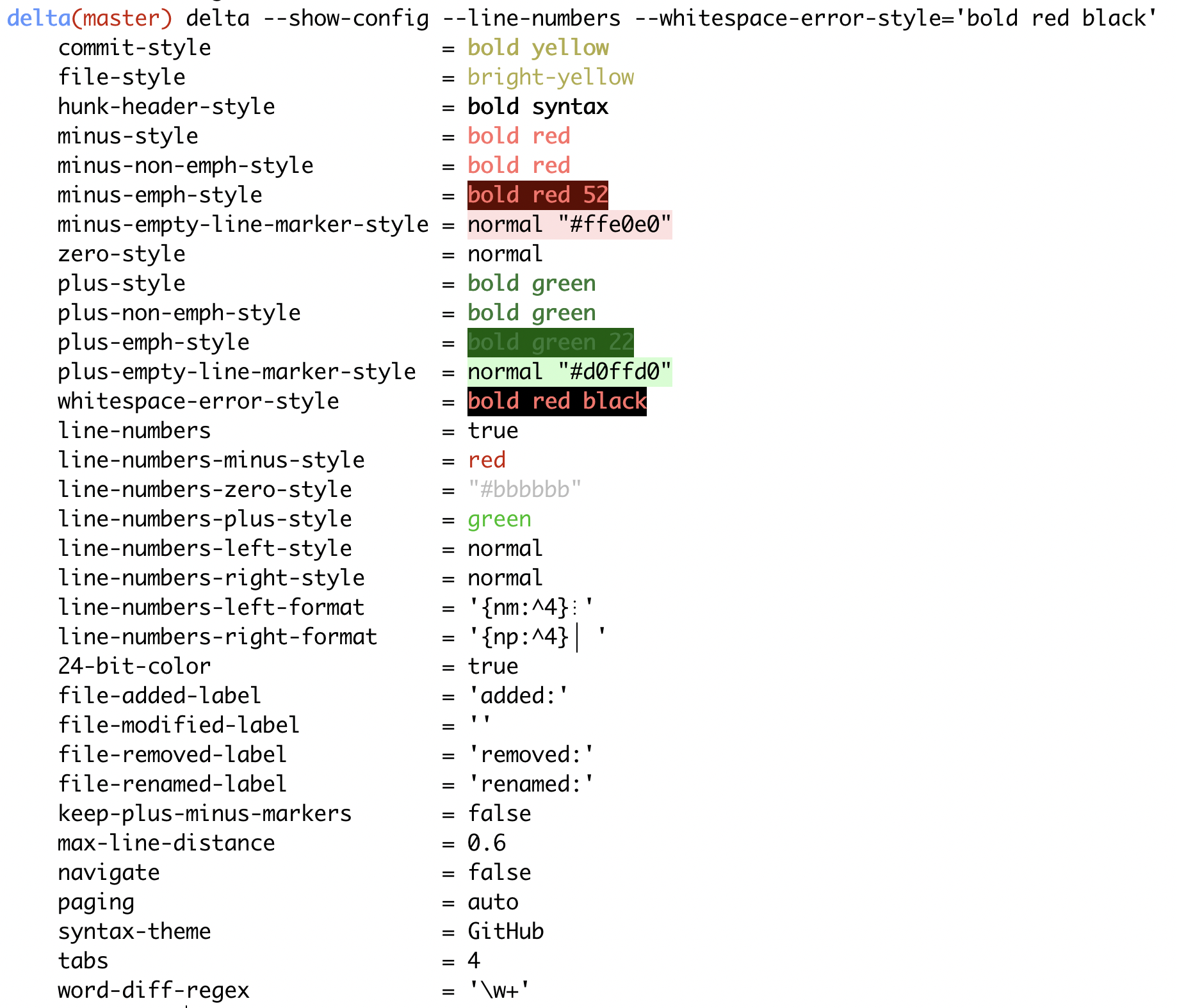 🚀 Provide a compact --list-themes output · Issue #207 · dandavison/delta · GitHub