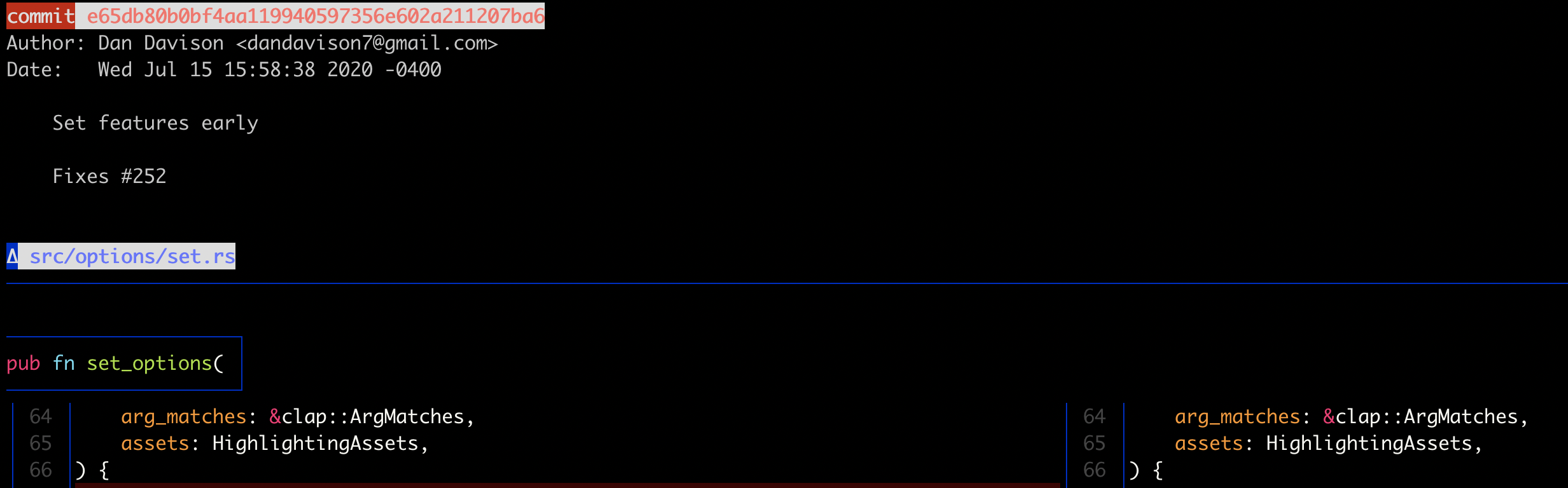 🐛`navigate = true` breaks `{commit,file}-style` settings · Issue #256 · dandavison/delta · GitHub