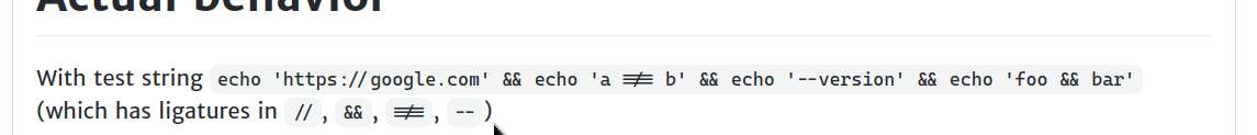 [2102.03 regression] Some ligatures appear weird (A. shrunk, B ...