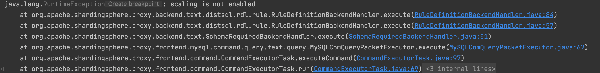 `scaling is not enabled` exception occurs when executing `ALTER SHARDING TABLE RULE` · Issue ...
