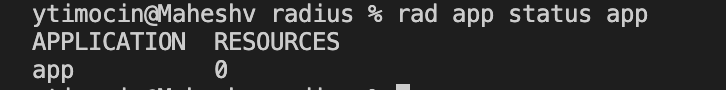 `rad app status non-existing-app` shows app and resources list · Issue #3260 · radius-project ...