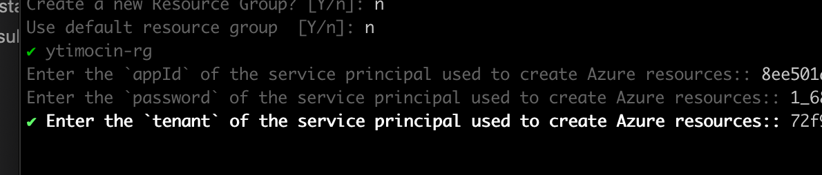 Double colons when asking for appId, password, tenant · Issue #4614 · radius-project/radius · GitHub