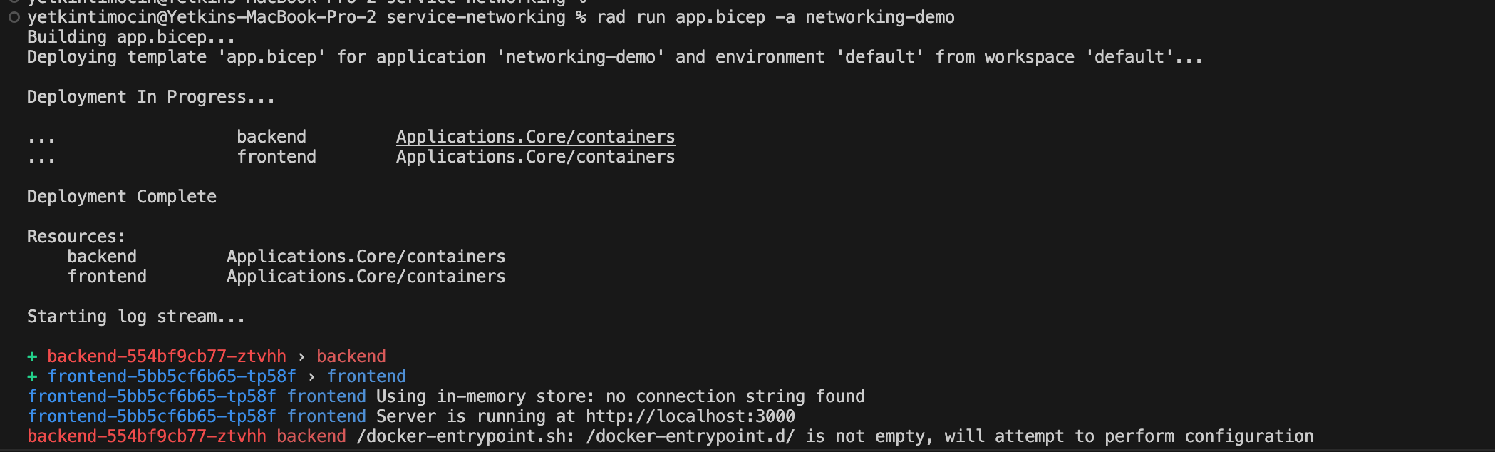 `rad Deploy` Or `rad Run` Doesnt Wait For The Completed Labels To Appear For All The Resources