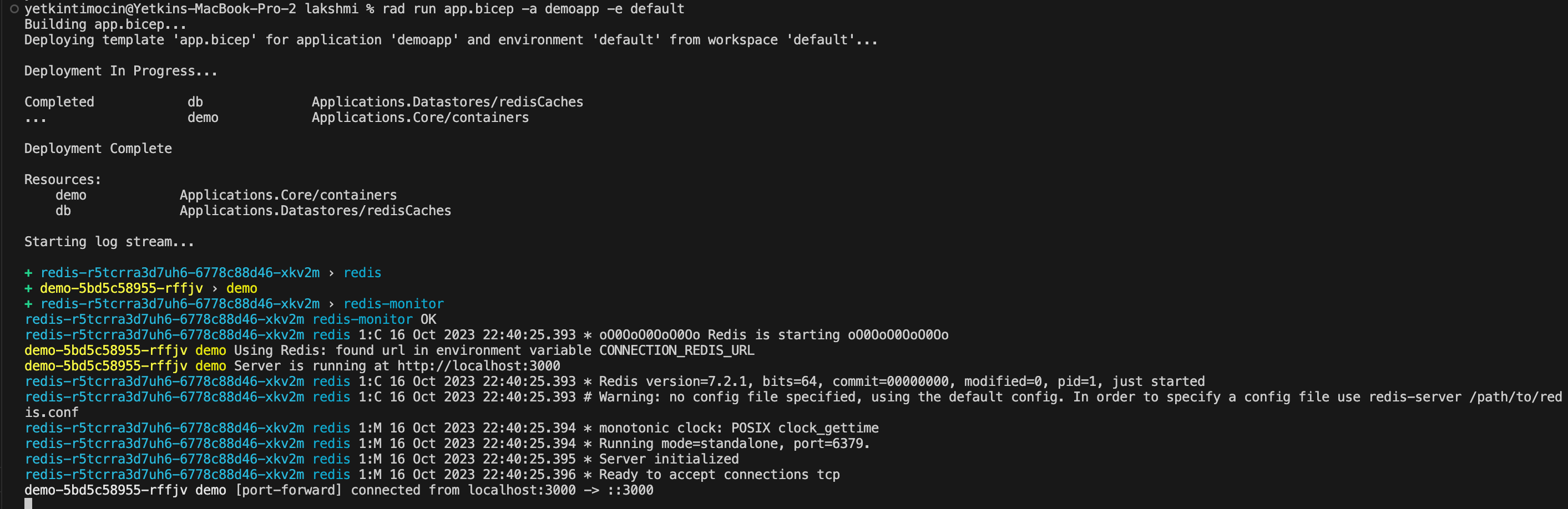 `rad Deploy` Or `rad Run` Doesnt Wait For The Completed Labels To Appear For All The Resources 