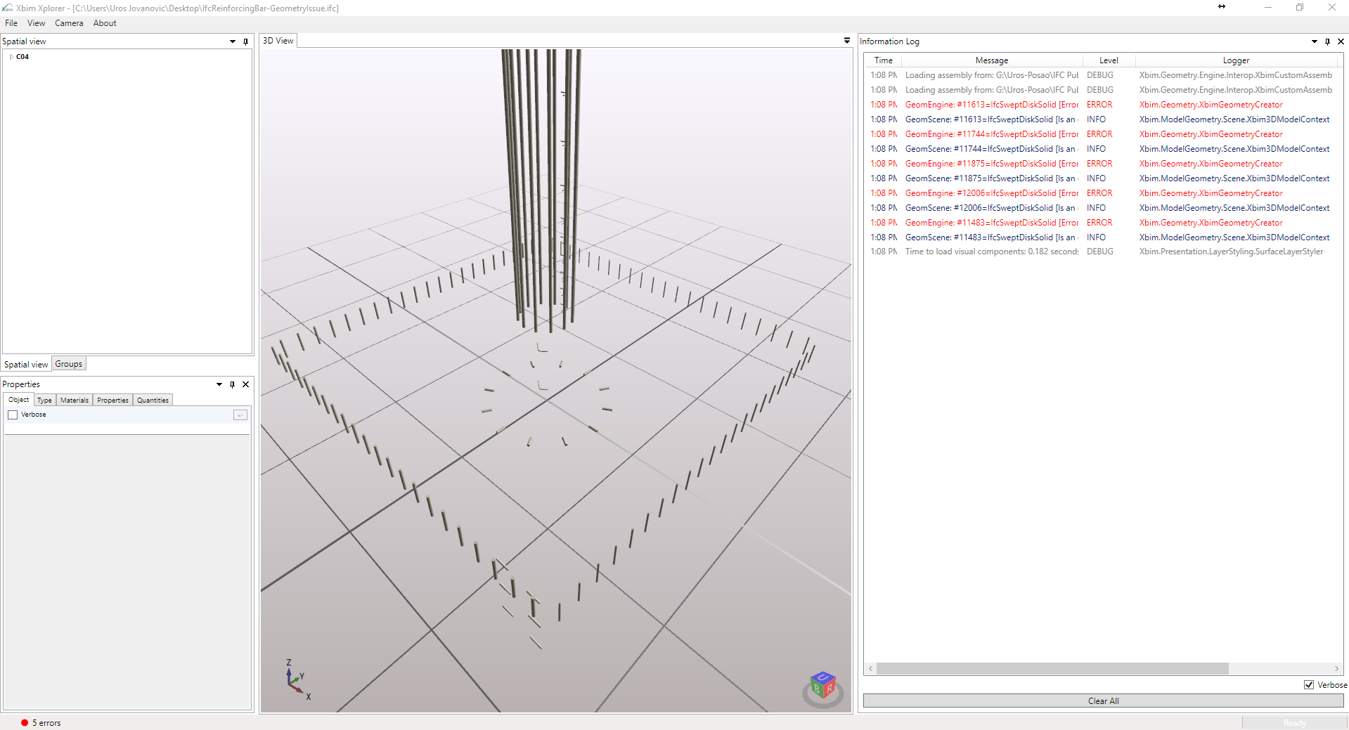 Faulty geometry in IfcReinforcingBars · Issue #74 · xBimTeam/XbimGeometry · GitHub