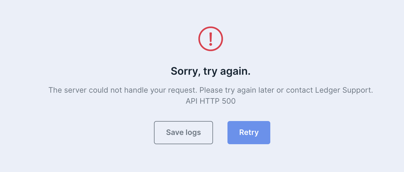 HTTP 500 error sync ETC app · Issue #2607 · LedgerHQ/ledger-live-desktop · GitHub