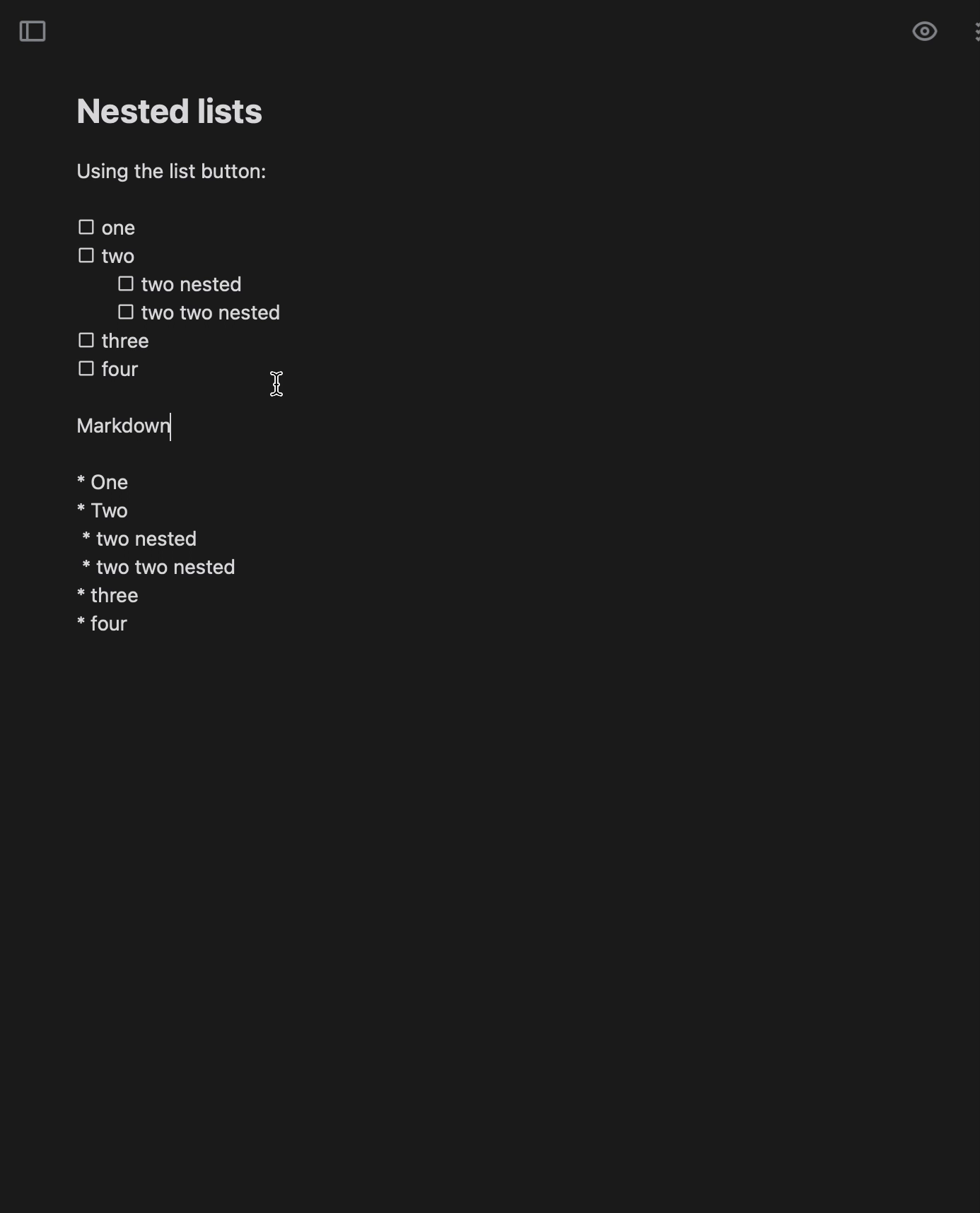 Nested list adds new line space in Markdown Preview · Issue #1058 · Automattic/simplenote-macos ...