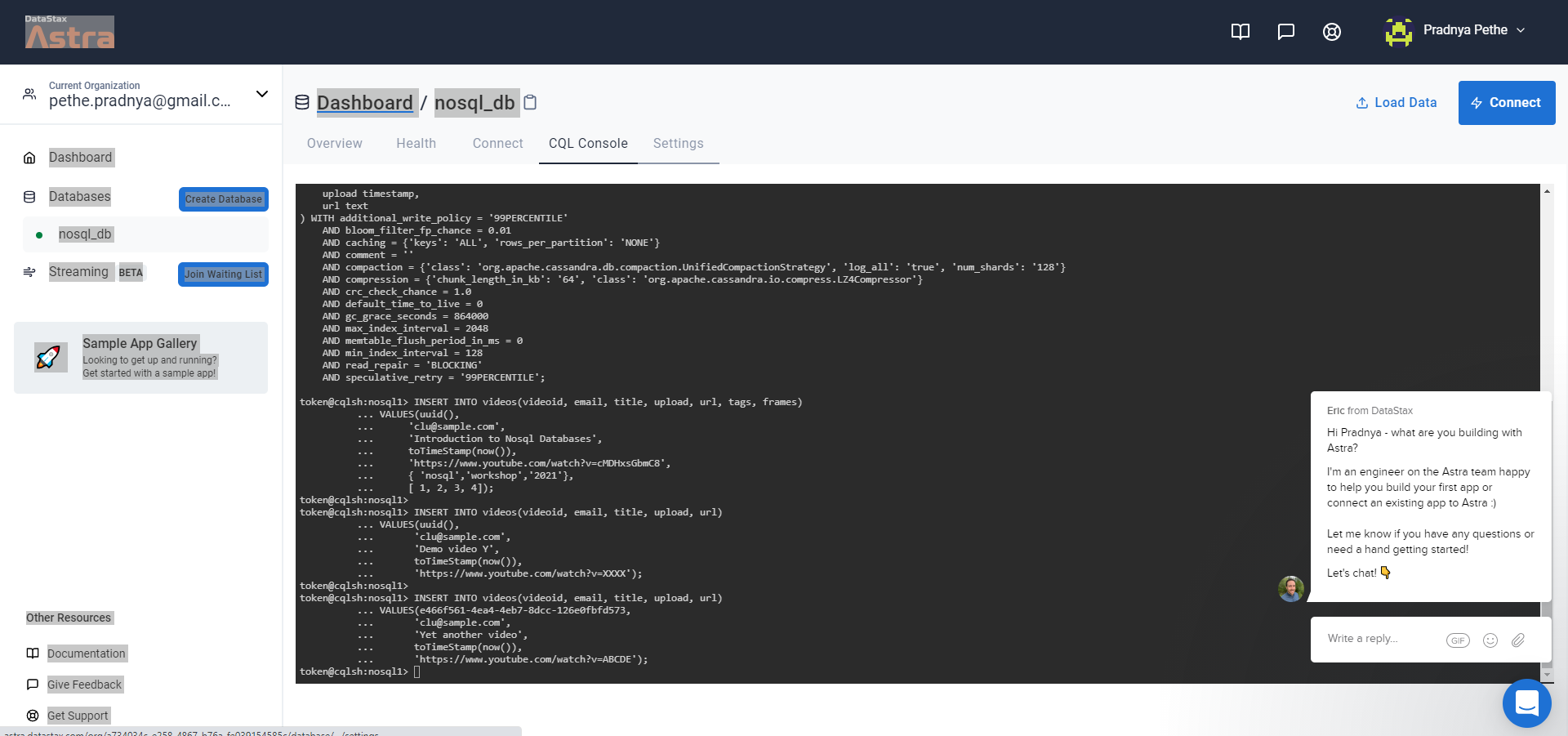 [HW] Pradnya Pethe · Issue #10 · datastaxdevs/workshop-introduction-to-nosql · GitHub
