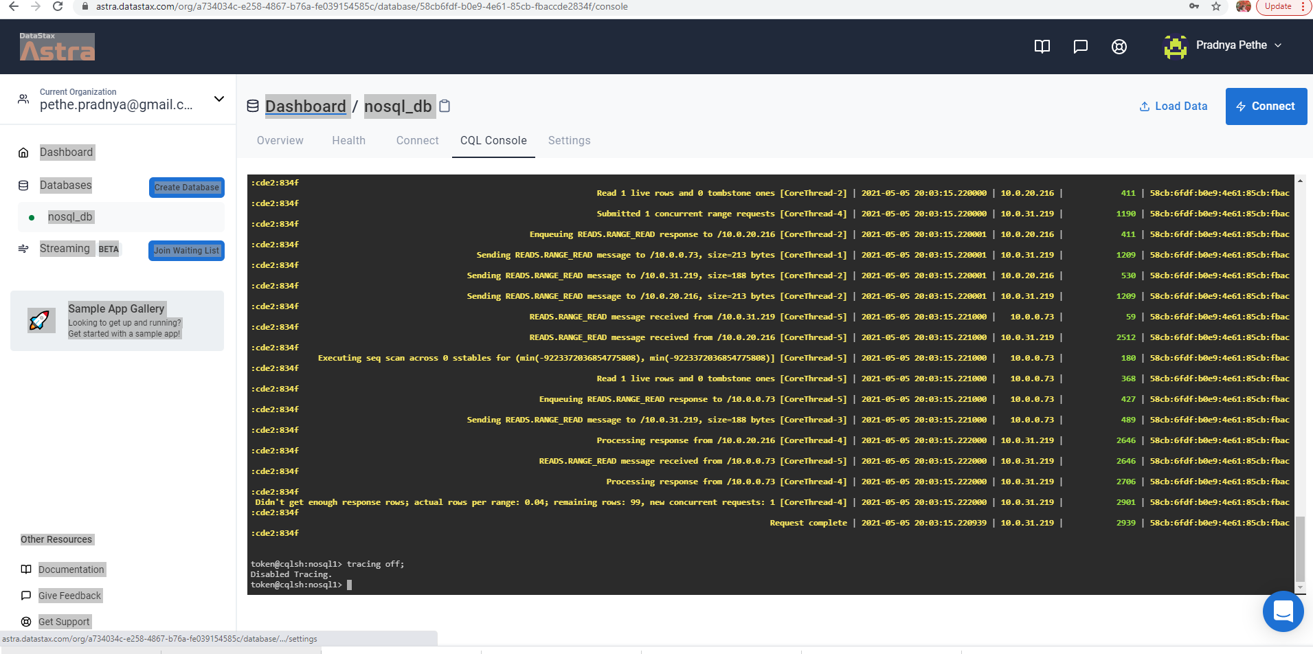[HW] Pradnya Pethe · Issue #10 · datastaxdevs/workshop-introduction-to-nosql · GitHub