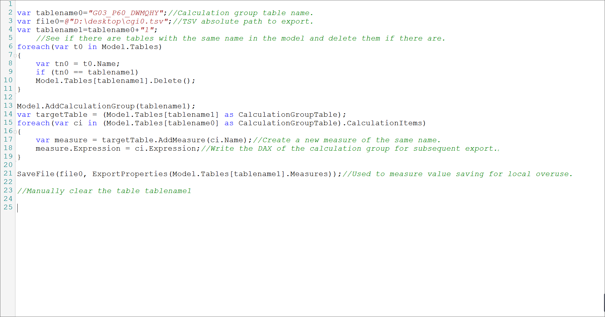 How to elegantly export the DAX of the calculation group · Issue #976 · TabularEditor ...