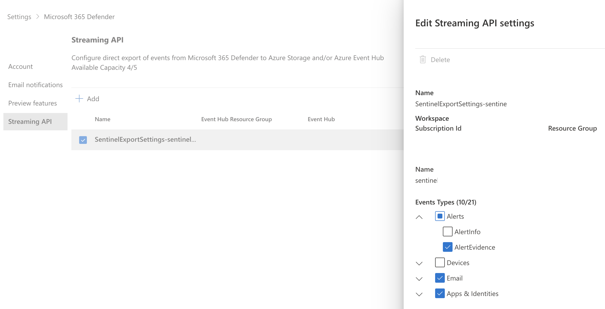 Defender for Office connector creates streaming API without AlertInfo ...