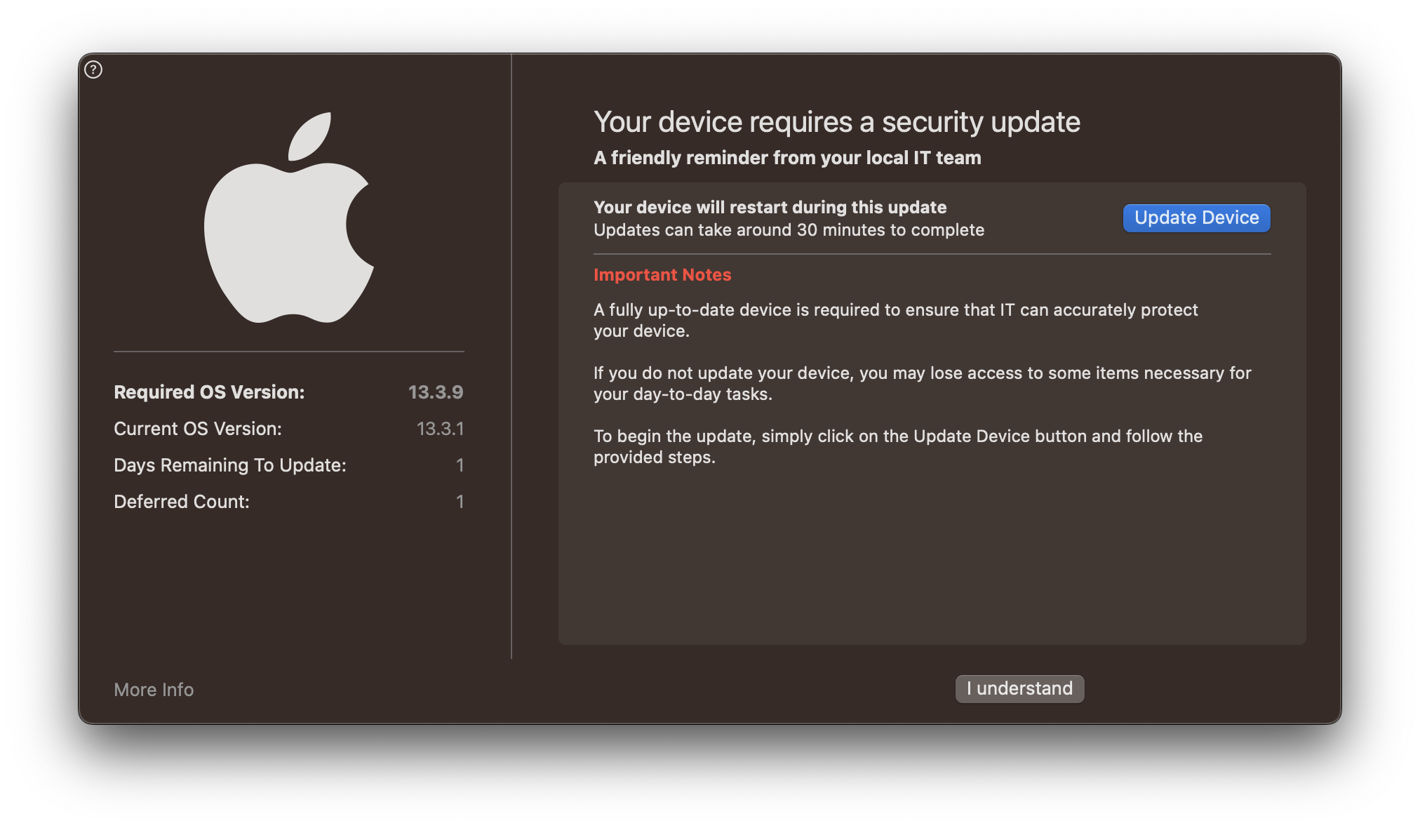 Nudge requiring non-existant version 13.3.9 · Issue #479 · macadmins/nudge · GitHub