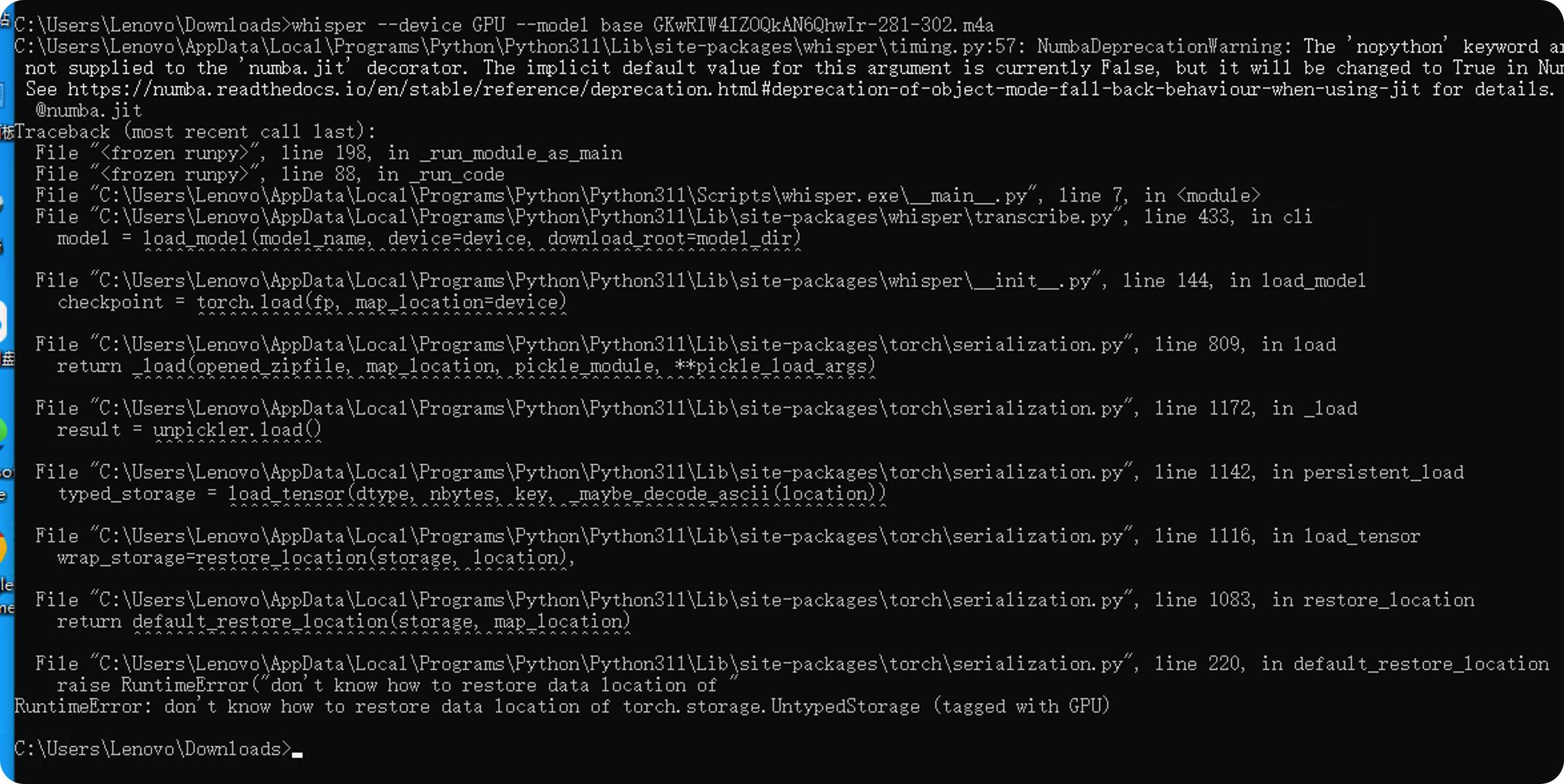 How To Use Gpu On Whisper Shell Use Device Cant Work · Openai Whisper · Discussion 1532 · Github