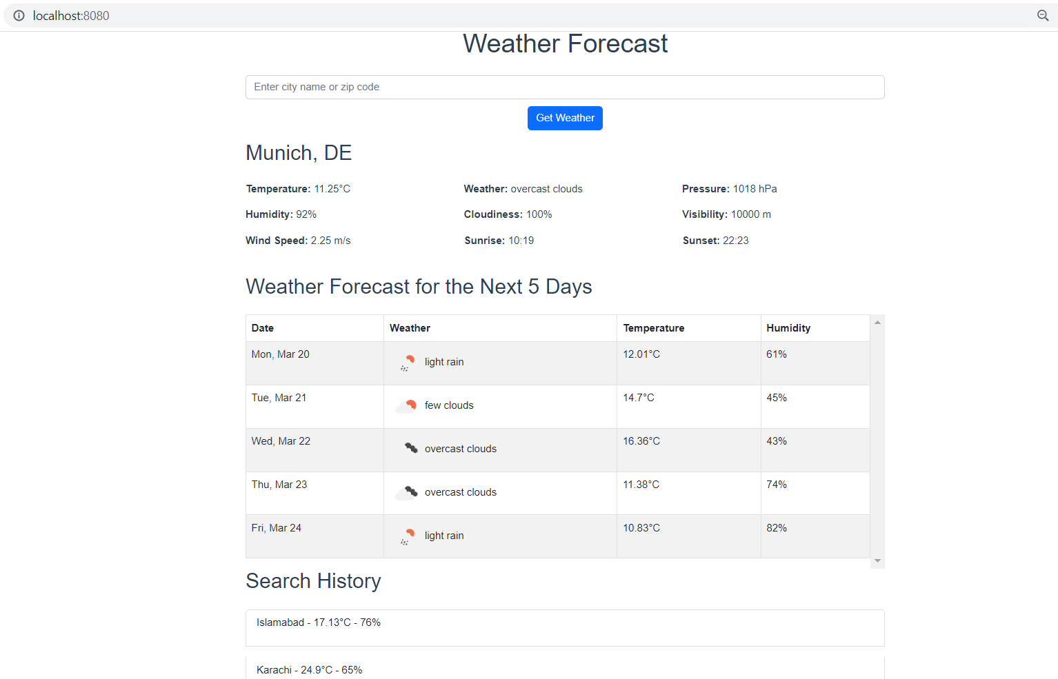GitHub - rawanamjad/weatherforecast