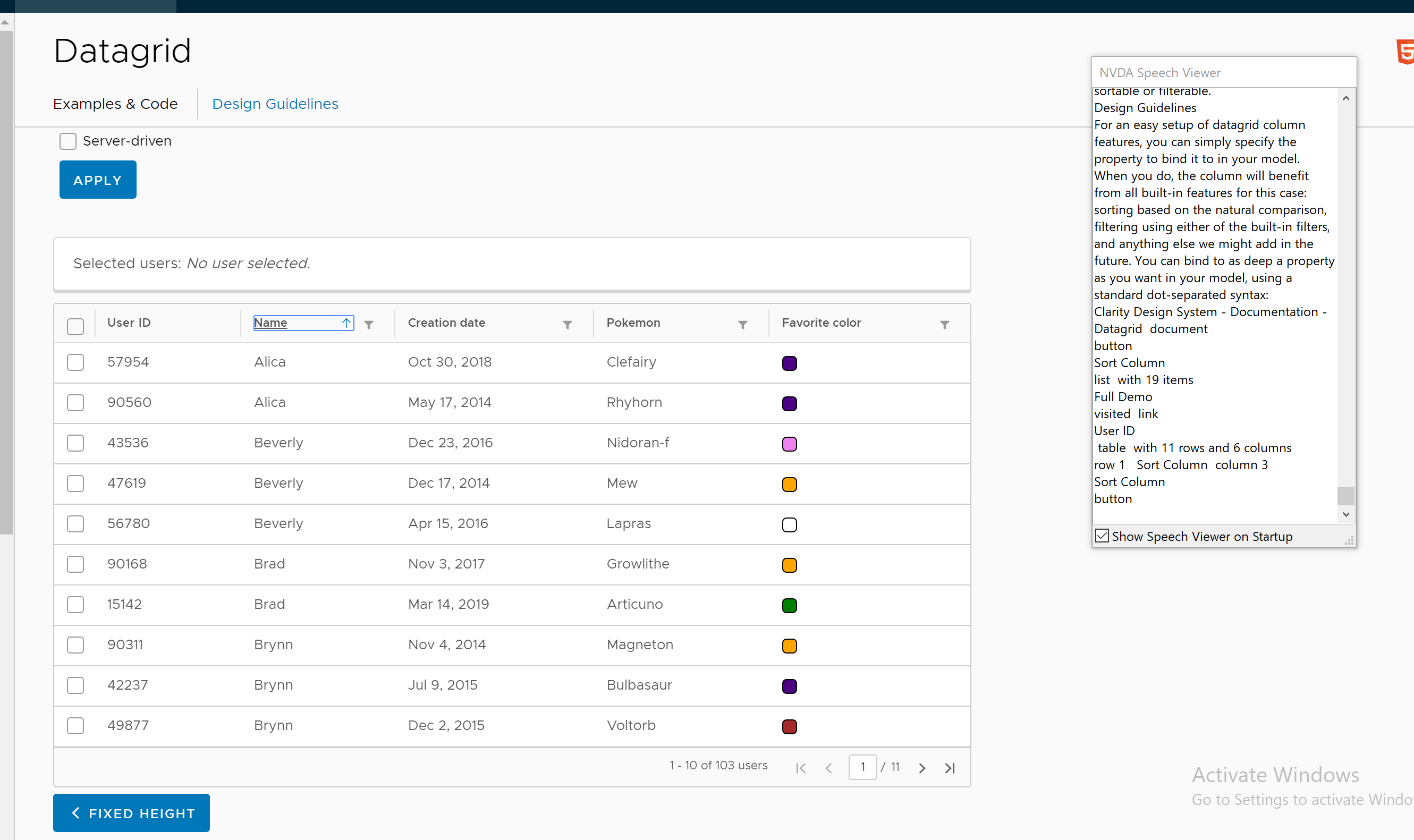 DataGrid: Sorting Status is not identified by screen reader · Issue #4093 · vmware-archive ...