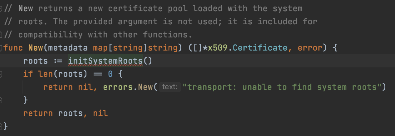initSystemRoots() used as value, but it returns nothing · Issue #1235 · cloudflare/cfssl · GitHub
