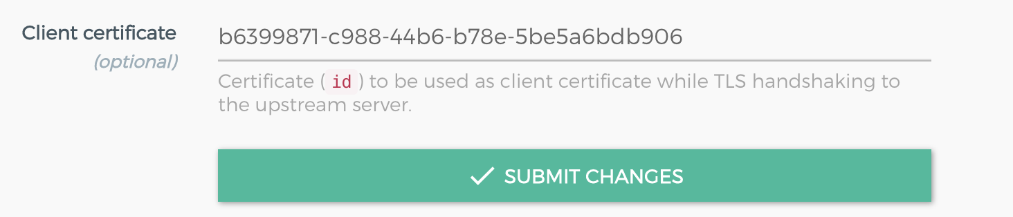 The value of the certificate in service client_certificate does not take effect after ...