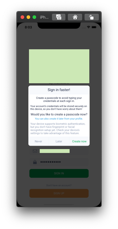 Failed prop type on iOS