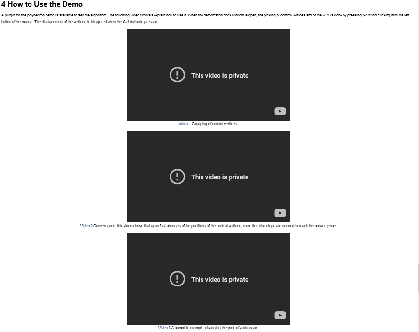 Surfacemeshdeformation Videos Not Accessible · Issue 6911 · Cgalcgal · Github 