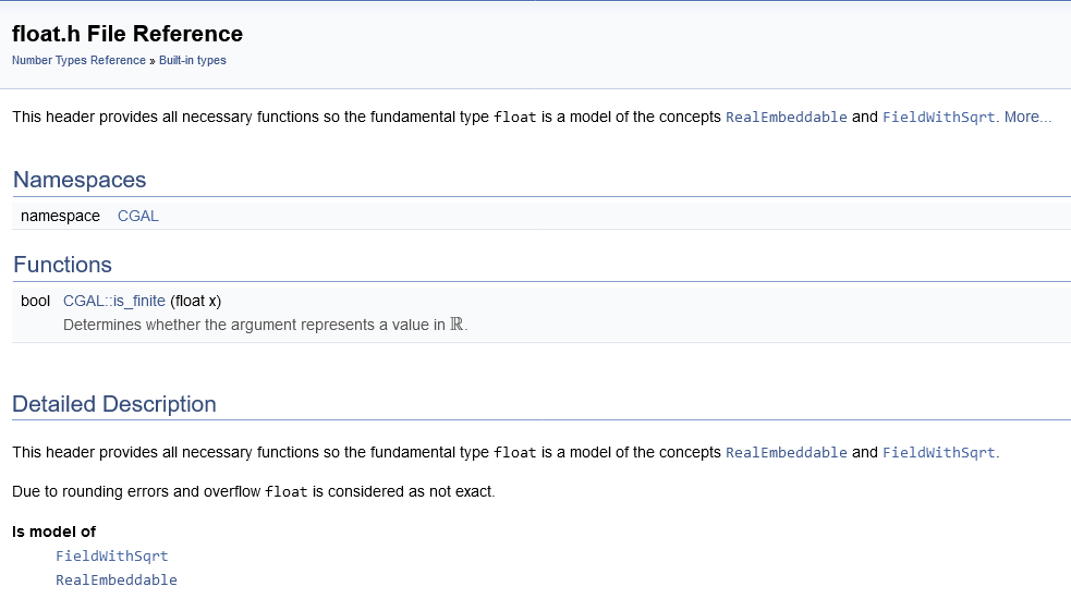 Discrepancy in documentation of "float.h", "double.h" and "long_double.h" · Issue #7781 · CGAL ...