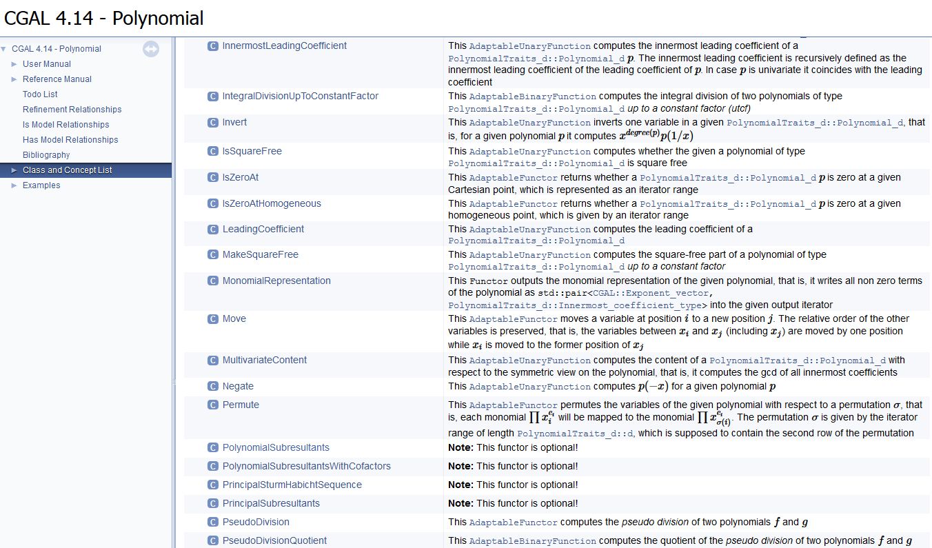 Documentation Polynomial brief description · Issue #3593 · CGAL/cgal · GitHub