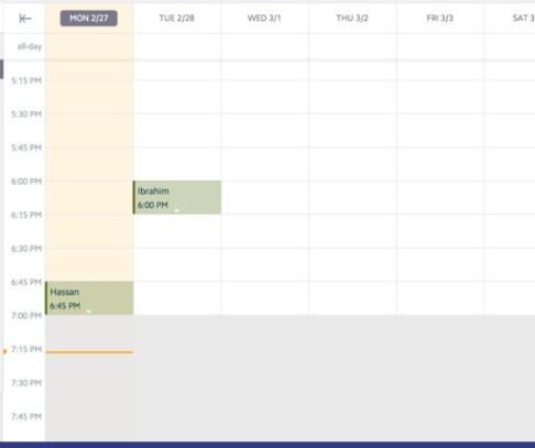 [Bug Report] Time stamp for each row (time interval) in Calendar Component. · Issue #9863 ...