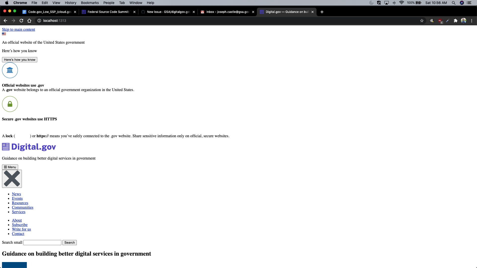 Bug: Development site not rendering correctly · Issue #3293 · GSA/digitalgov.gov · GitHub