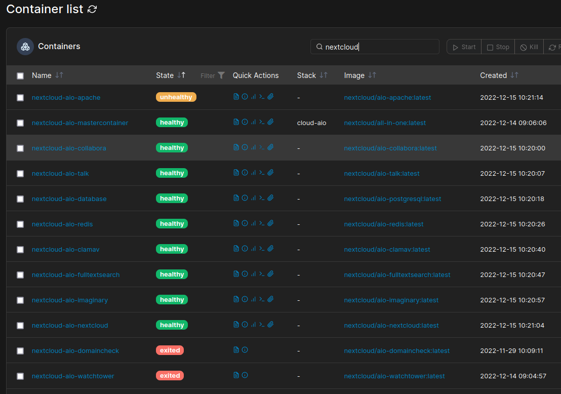 Cannot start AIO properly - nextcloud-aio-apache has unhealthy status · nextcloud all-in-one ...