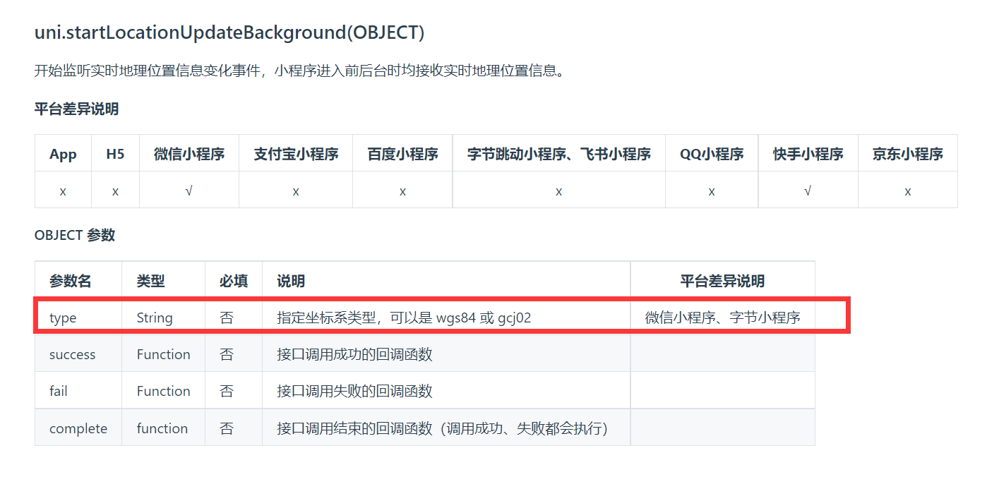 接口 StartLocationUpdateBackgroundOption 参数缺失 · Issue #3922 · dcloudio/uni-app · GitHub