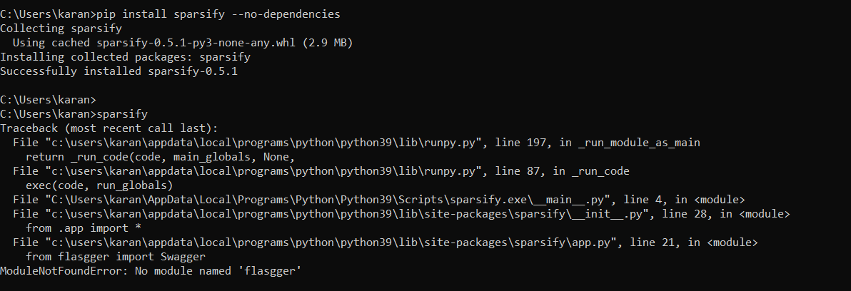 Error while installing sparsify via pip · Issue #76 · neuralmagic/sparsify · GitHub