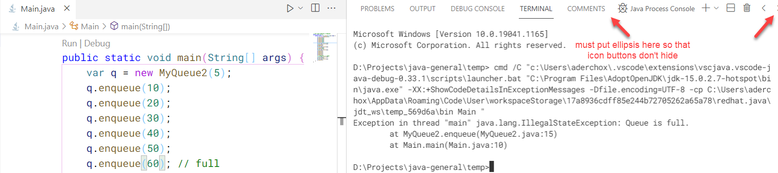 Icon buttons of the right side panel hide out of the window boundaries ...