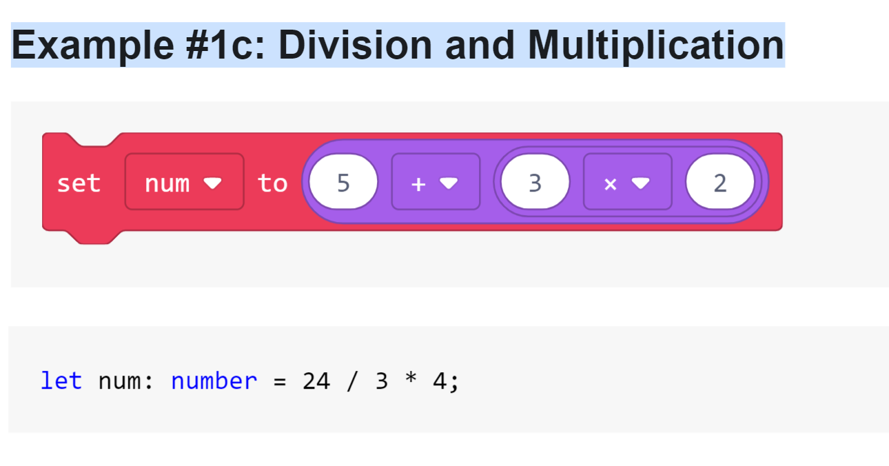 Courses: Math - Wrong math equation · Issue #1127 · microsoft/pxt ...