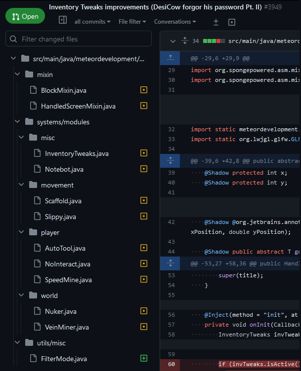 Inventory steal and dump buttons are in the wrong location · Issue #3340 · MeteorDevelopment ...