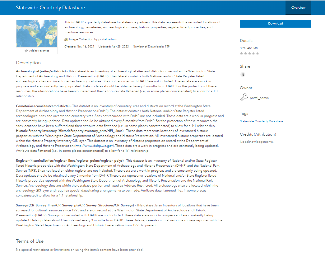 DAHP’s Datashare Q2 2023 · Issue #299 · wsdot-eso/Environmental-Information · GitHub