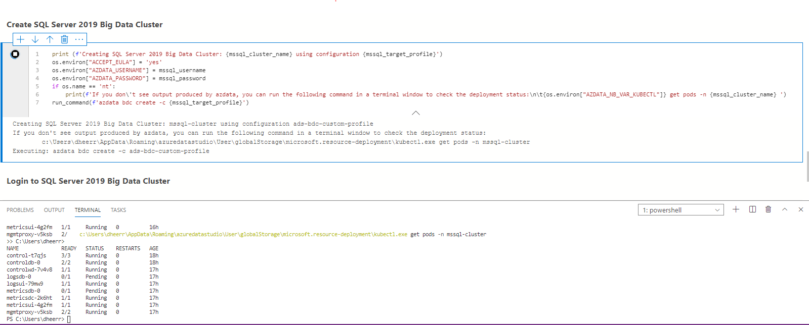 Creating SQL Server 2019 Big Data Cluster · Issue #15449 · microsoft ...