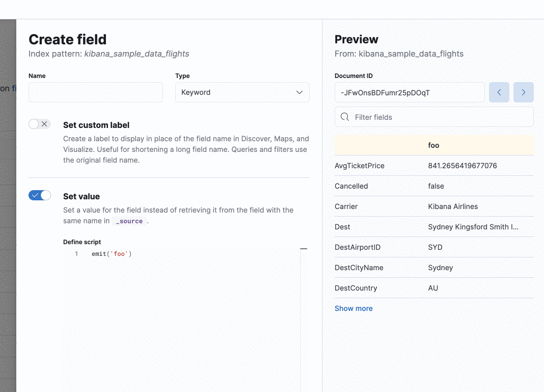 Runtime field editor preview shows "Updating" state when error · Issue #108374 · elastic/kibana ...