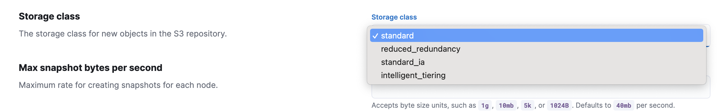 [Snapshot Restore] Add support for onezone_ia storage class · Issue #153617 · elastic/kibana ...