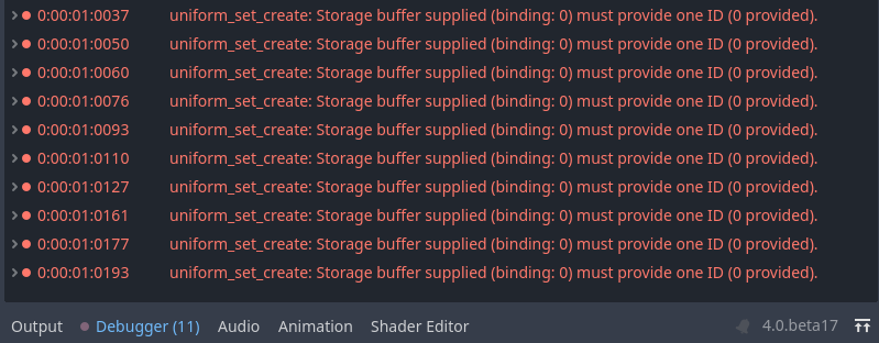 Error when instancing multiple GPUParticles3D using a thread: "uniform_set_create: Storage ...