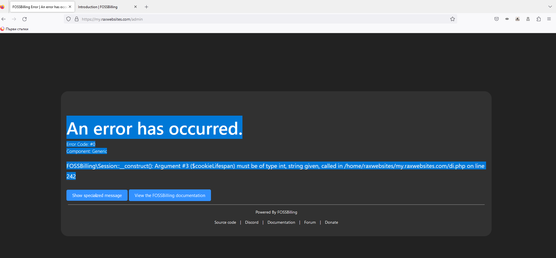 An error has occurred - update error from version 0.3.0 to version 0.5.5 · Issue #1480 ...