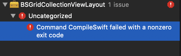Uncategorized: Command CompileSwift failed with a nonzero exit code ...