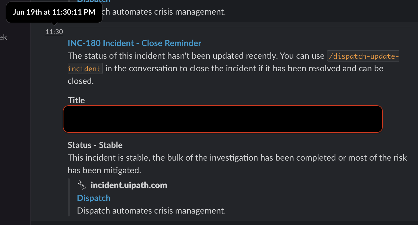 Invalid Slack notification for closed incidents · Issue #3516 · Netflix/dispatch · GitHub